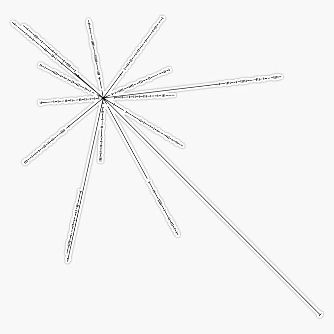 Amazon.com - Voyager Spacecraft Golden Record - Pulsar Map Sticker ...