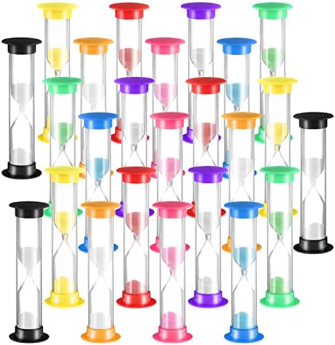 Amazon.com: 24 Pcs Sand Timer Kids Timer Hourglass Acrylic Covered ...