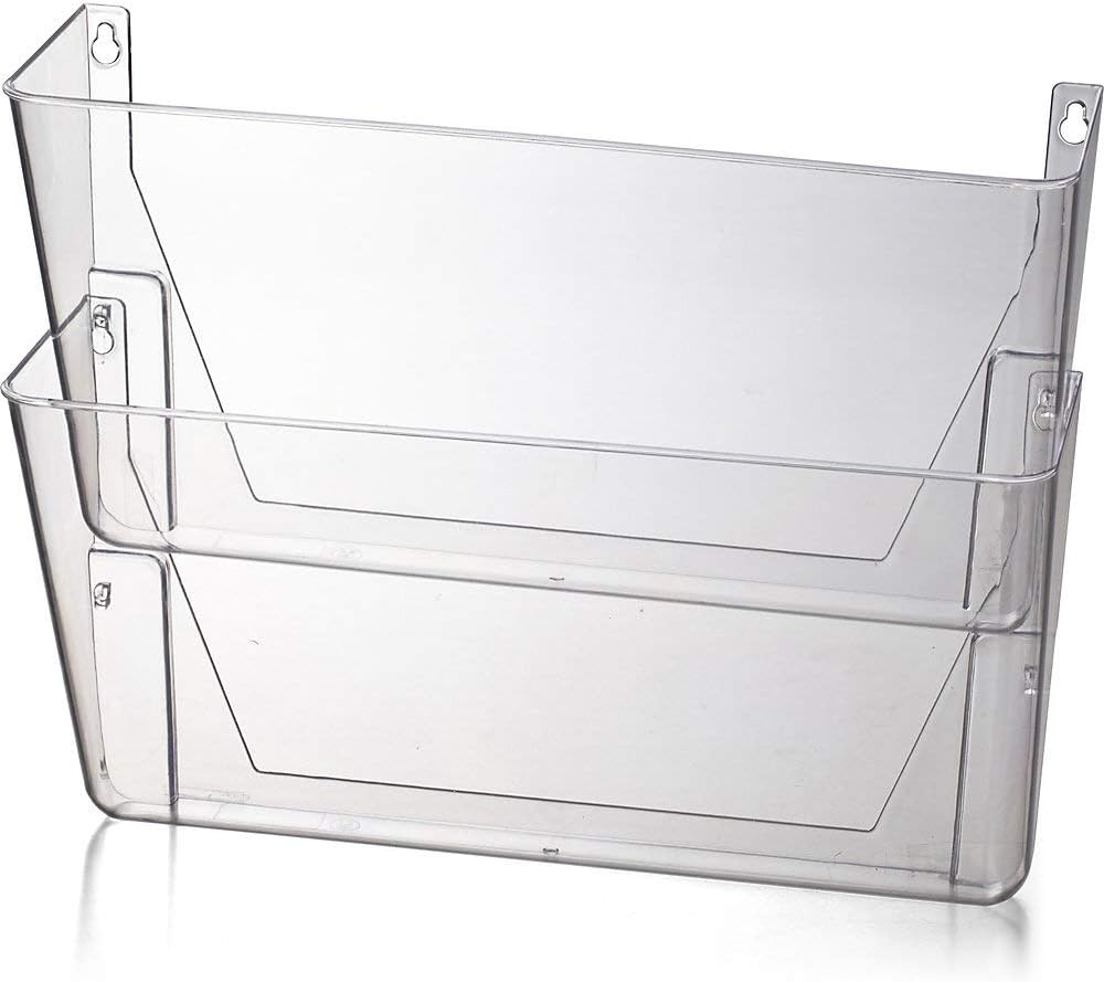 Amazon.com : Tenceur 8 Pcs Clear Plastic Single Pocket Wall Mount File ...