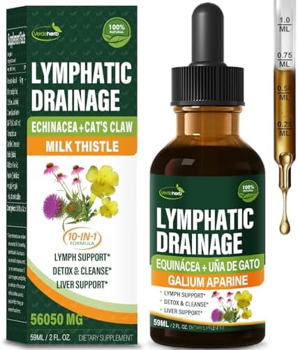 Amazon.com: Verdeherb Cleavers Lymphatic Drainage Drops Enhance Lymph ...
