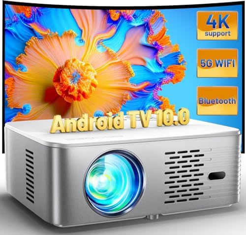 CIBEST Projector with WiFi and Bluetooth - 4K Support Android TV 10 ...
