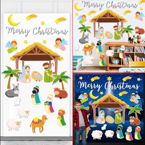 Snapklik.com : Christmas Bulletin Board Decorations Nativity Bulletin ...