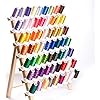 Foldable Wooden Thread Rack Holder,120 Spool Cone Bobbins Spools Stand ...