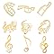 Amazon.com: OLYCRAFT 9pcs Self Adhesive Golden Brass Stickers Metal ...