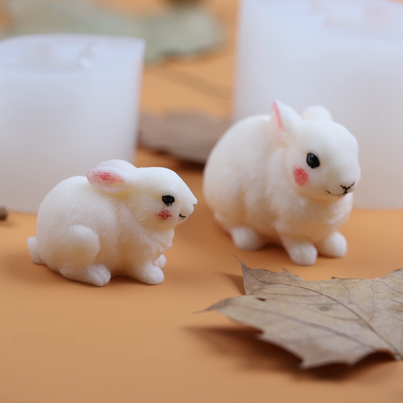 Amazon.com: 2 Pack Hairy Rabbit Mold Rabbit Silicone Mold for Candle ...