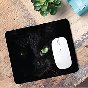woopme® Mousepad Black Baby Cat Design Printed Rectangular Rubber Base ...