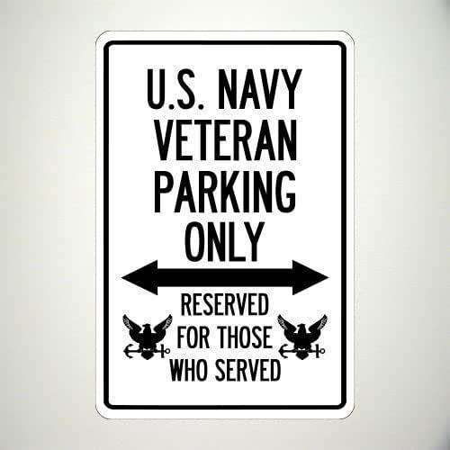 Amazon.com: US Navy Veteran Parking Only Sign : Home & Kitchen