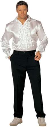 Amazon.com: White Ruffle Shirt Costume Accessory - One Size - Chest ...