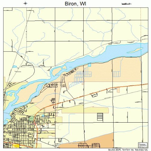 Amazon.com: Large Street & Road Map of Biron, Wisconsin WI - Printed ...
