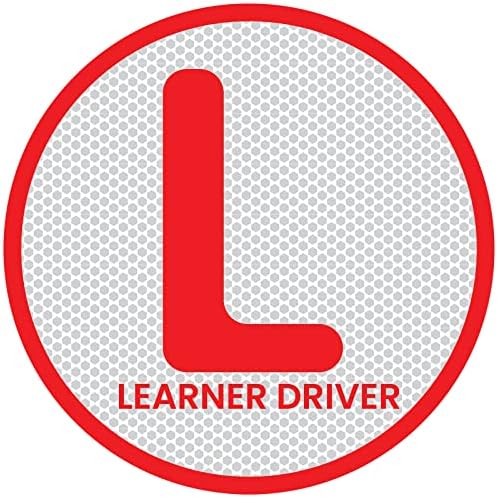 CVANU 2pcs Reflective L-Board Learner Driver Vinyl Exterior Decal Red ...