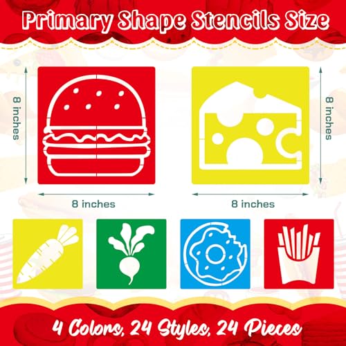 Snapklik.com : 24 Pieces Stencils For Kids 8 Inches Drawing Stencils ...