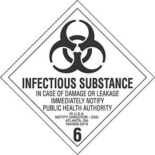 Amazon.com: Generic DL5190"Infectious Substance - 6" Labels, 4" x 4 ...