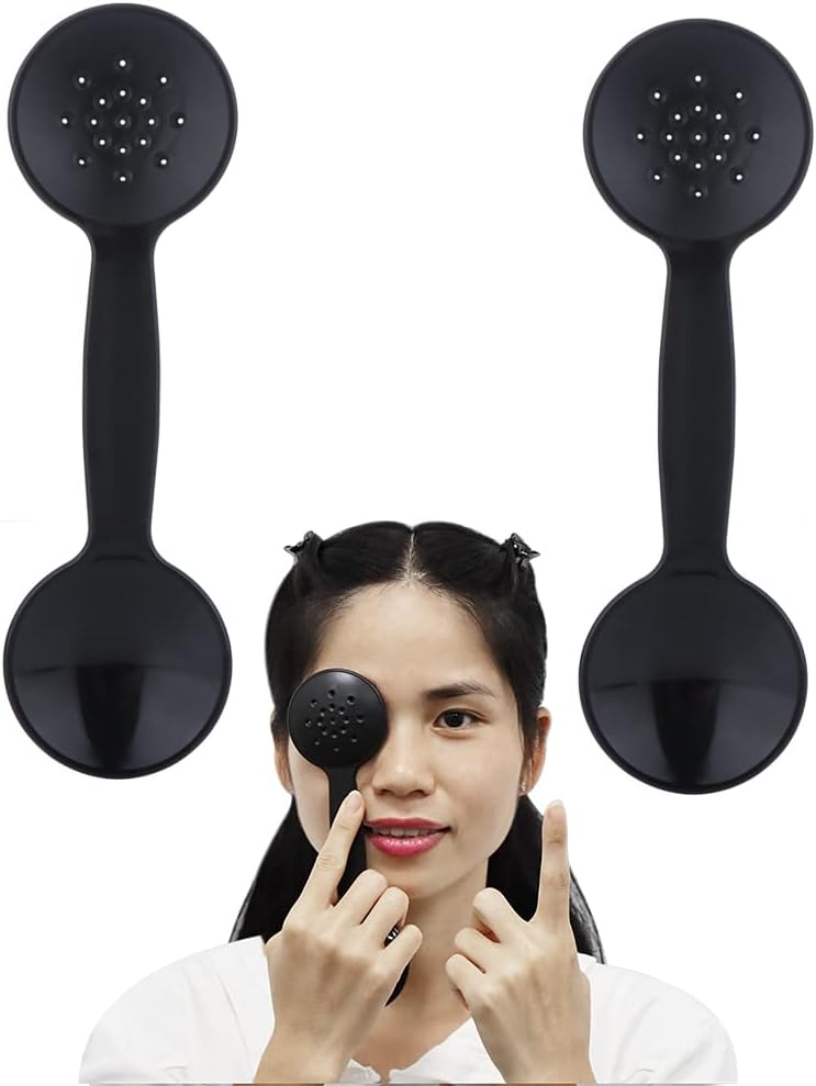Amazon.com: 2 Pcs Dual-use Black Handheld Eye Occluder Plastic Vision ...