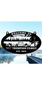 Amazon.com: Personalized Lake Dock Metal Sign, Custom Outdoor Metal ...