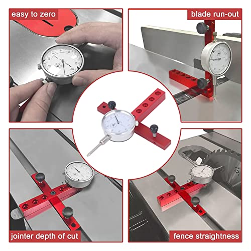 Table Saw Dial Indicator, 0.001in Accuracy Adjustable Saw Dial Gauge ...