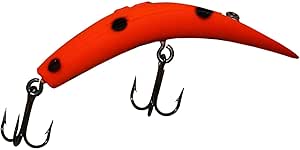 Amazon.com : Flatfish X5 Fluorescent Red Black Spot Jigs Lure Bait Pan ...