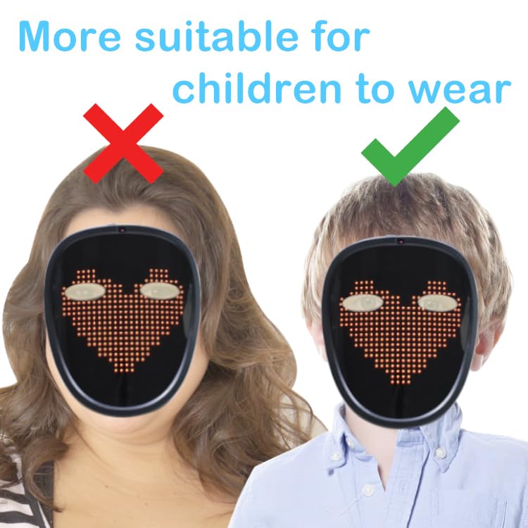 Snapklik.com : AMIMA LED Face Mask Gesture Sensing Transforming Men ...