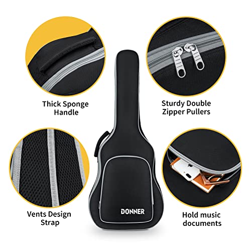 Snapklik.com : Donner 40 41 Inch Acoustic Guitar Case, 5 Mm Thick ...