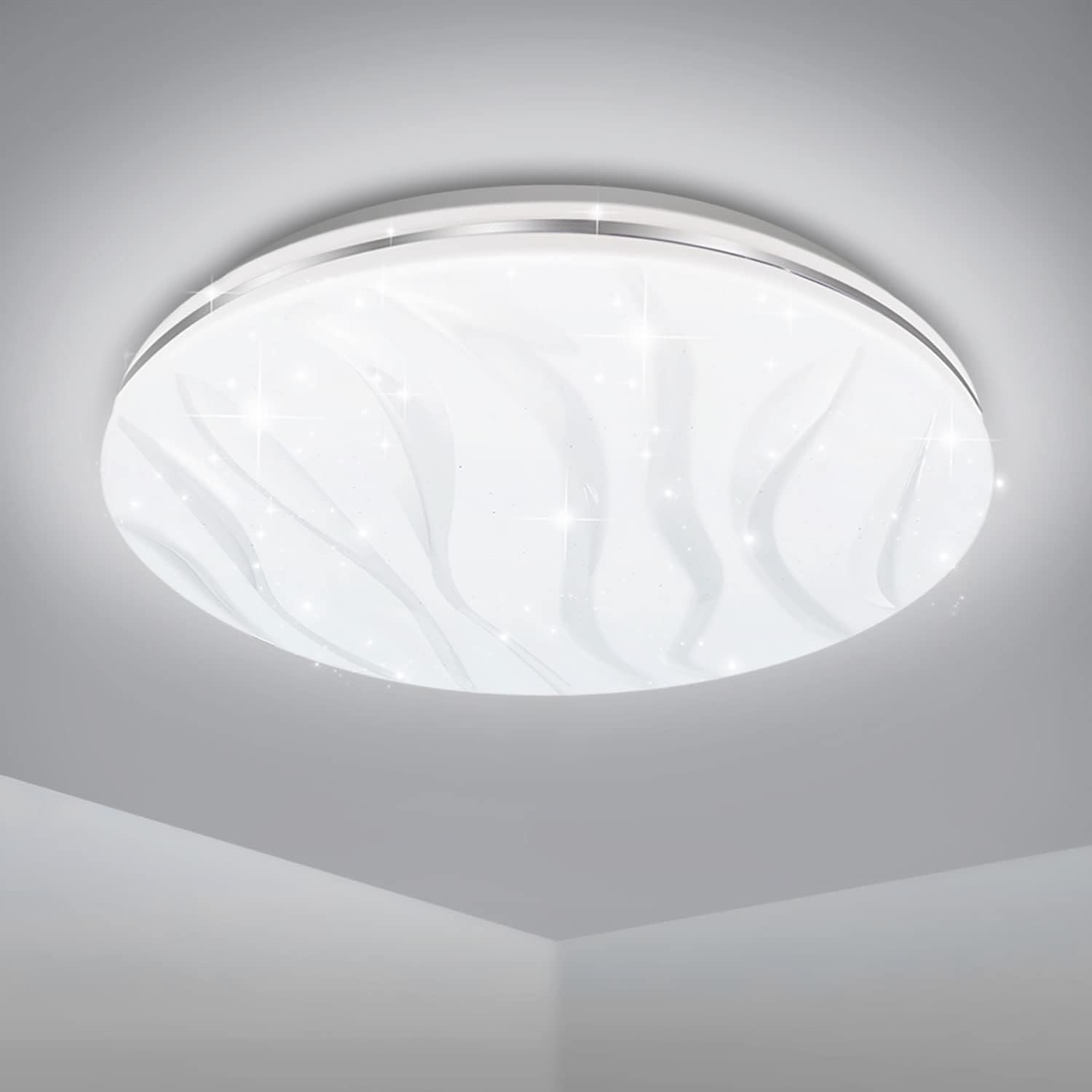 EXTRASTAR 12W LED Ceiling Light, 1200LM, 83W Equivalent, Cool White ...