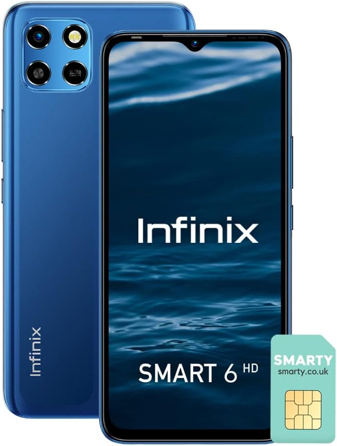 Infinix 6HD, 2+32GB, Origin Blue, Sim Free Unlocked Smartphone, 6.6 ...