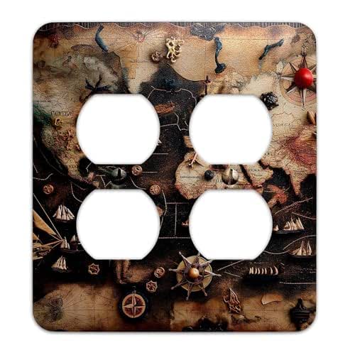 Amazon.com: Pirate Adventure Map Home Decor Metal Decorative Light ...
