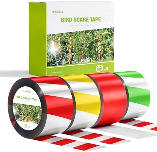 TRILINK Bird Scare Tape 200M (4 Rolls) – Reflective Bird Deterrent Tape ...