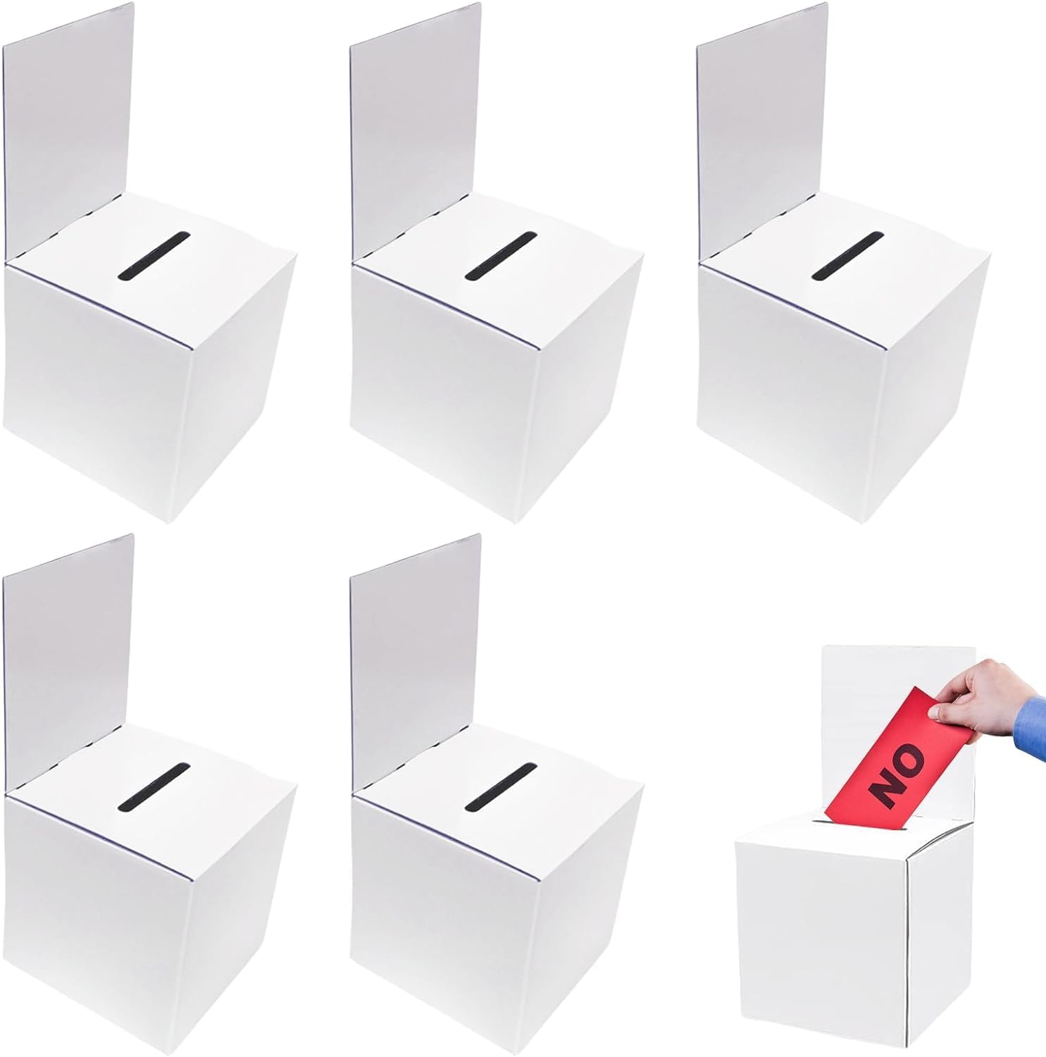 3Pcs Cardboard Ballot Boxes: Raffle, Suggestion, Donation Boxes with ...
