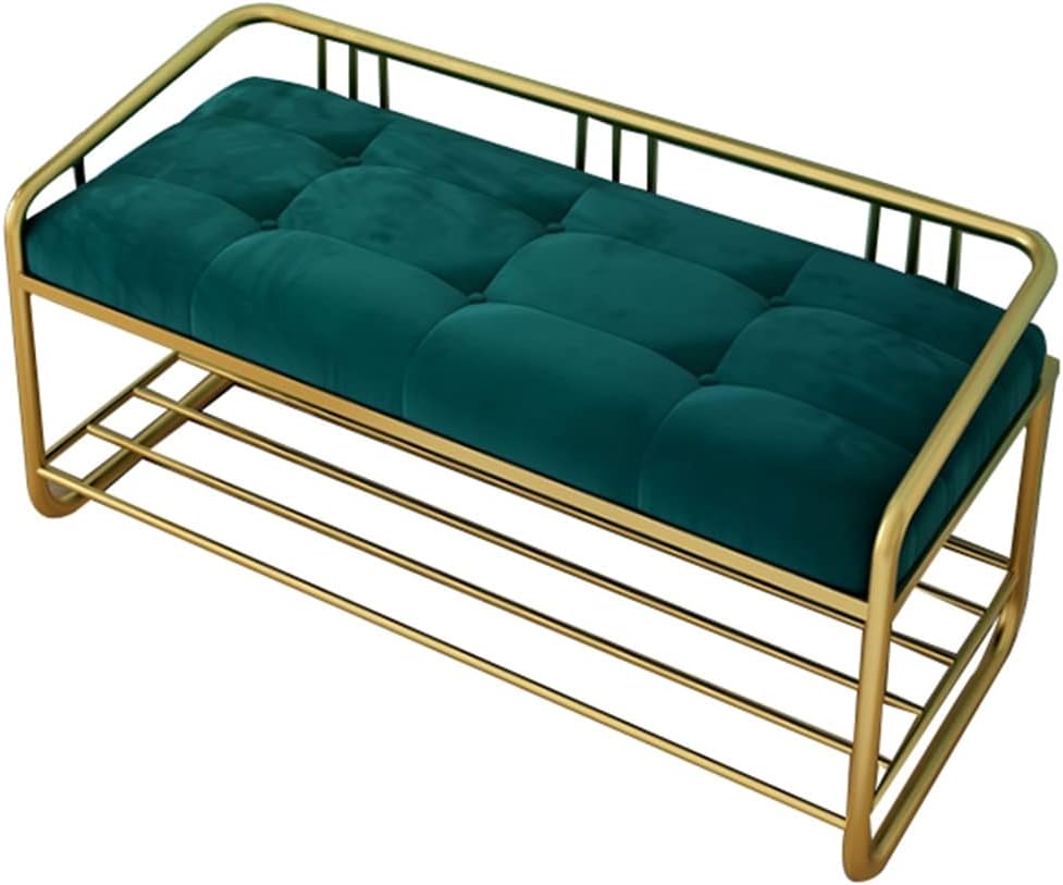 Amazon.com: SBOJI 2-TierShoe Bench Shoe Rack Bench with Metal Frame ...