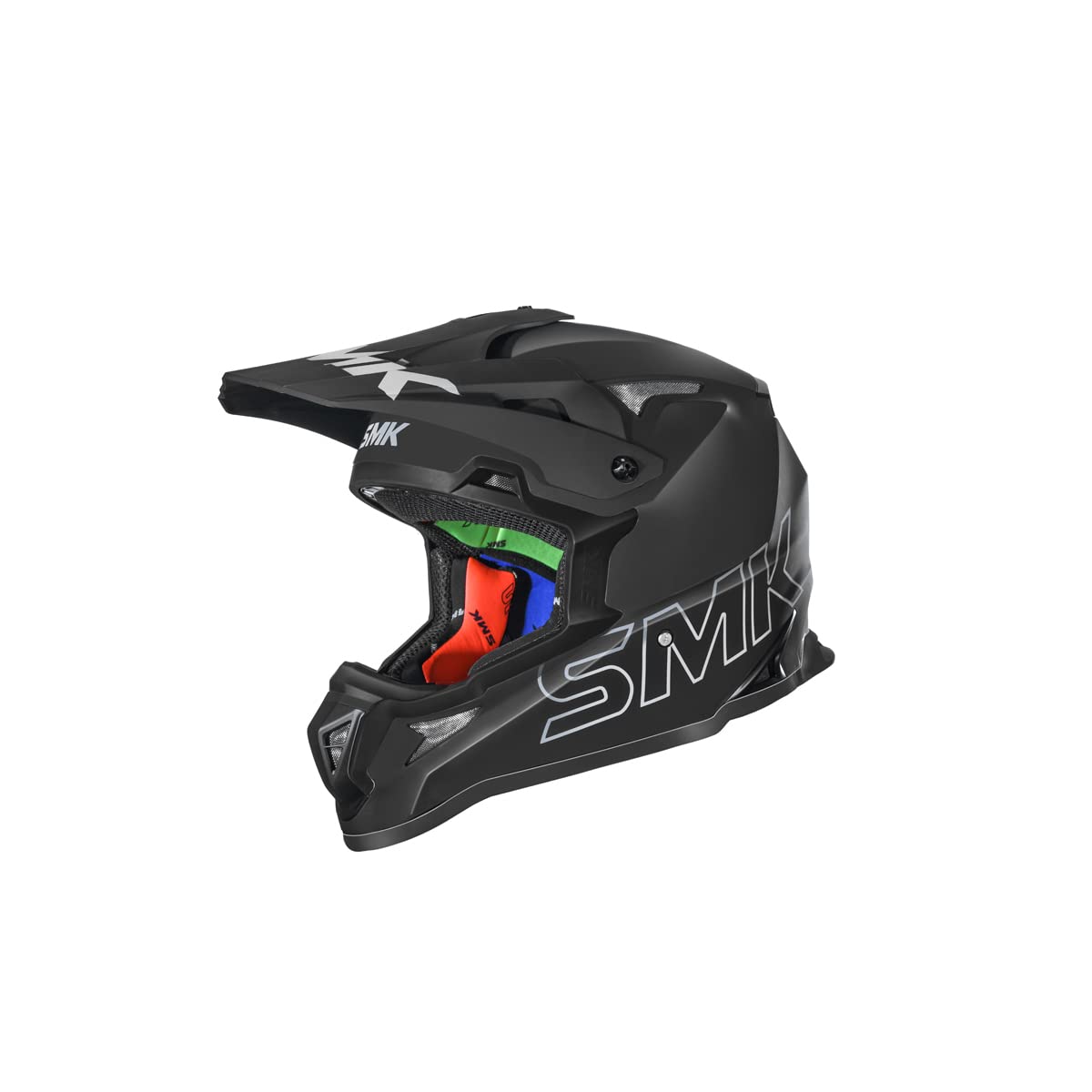 SMK ALLTERRA Off-Road Helmet MATT Black (MA-260) L : Amazon.in: Car ...