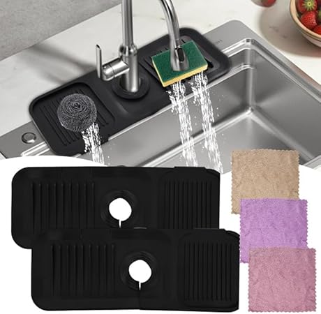 Amazon.com: 14.6 in Silicone Faucet Splash, Kitchen Sink Splash Guard ...