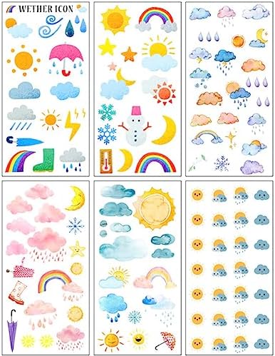 Amazon.com: Teacher Created Resources Weather Stickers, Multi Color ...