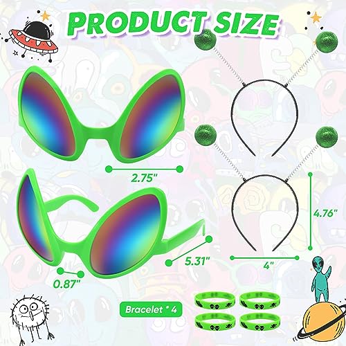 Alien Costume Accessories Set, Alien Antenna Headband with Alien ...