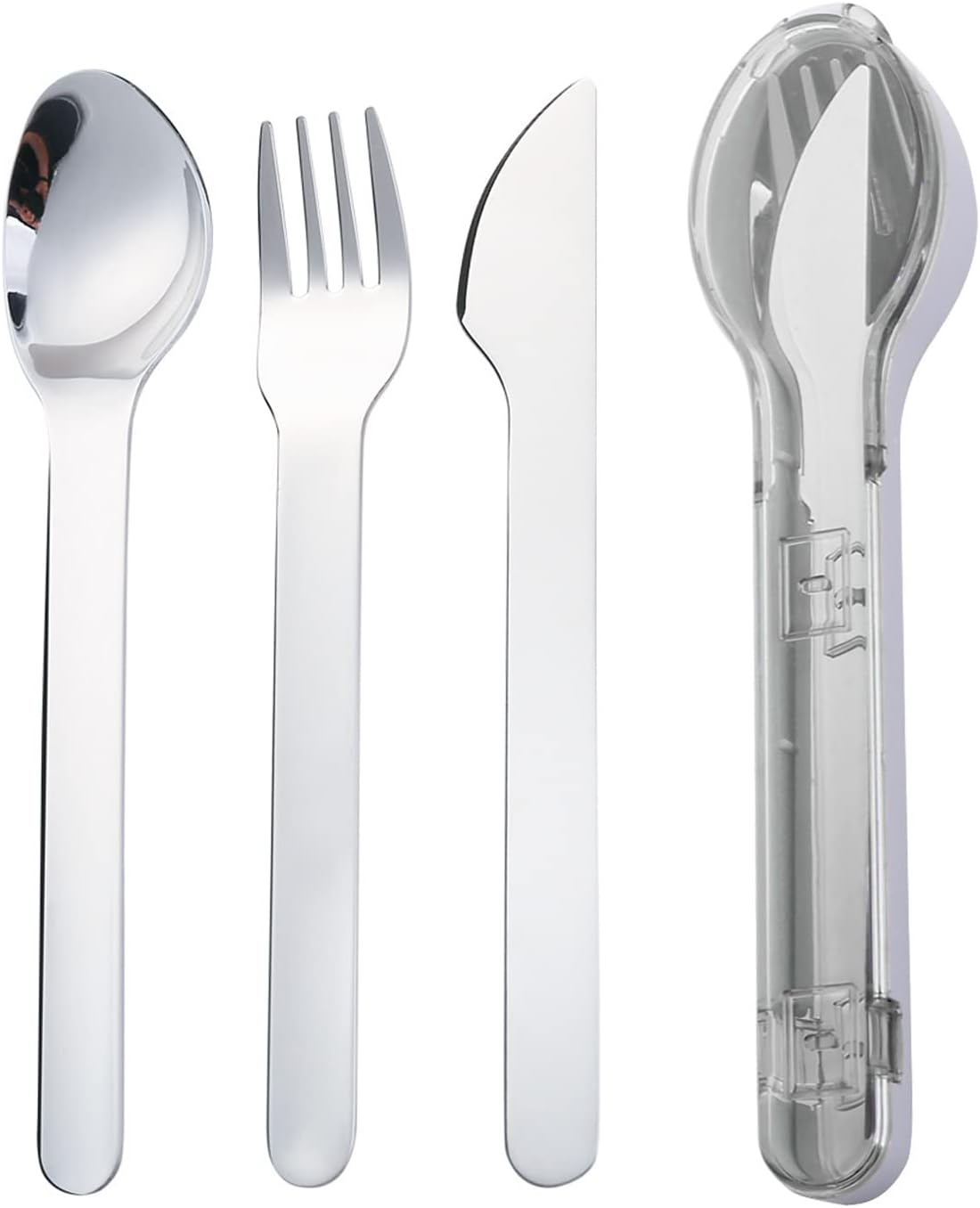 Amazon.com: VANRA 3-Piece Portable Flatware Set Pocket Utensils Set 18/ ...