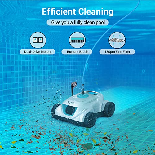 AIPER Robotic Pool Vacuum, Automatic Pool Cleaner with 150W Powerful ...