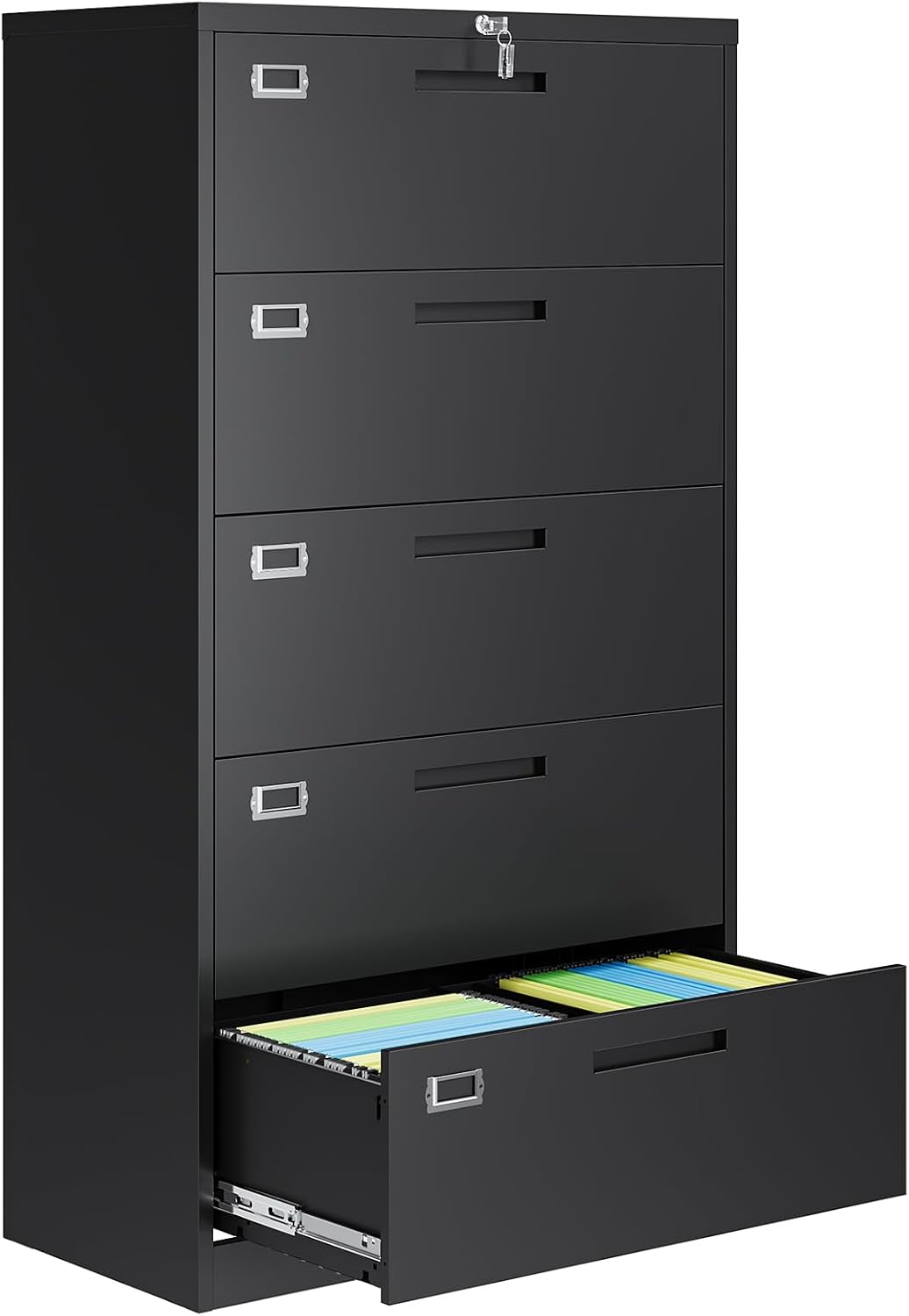 Amazon.com: AFAIF 5 Drawer File Cabinets for Home Office, Metal Filing ...