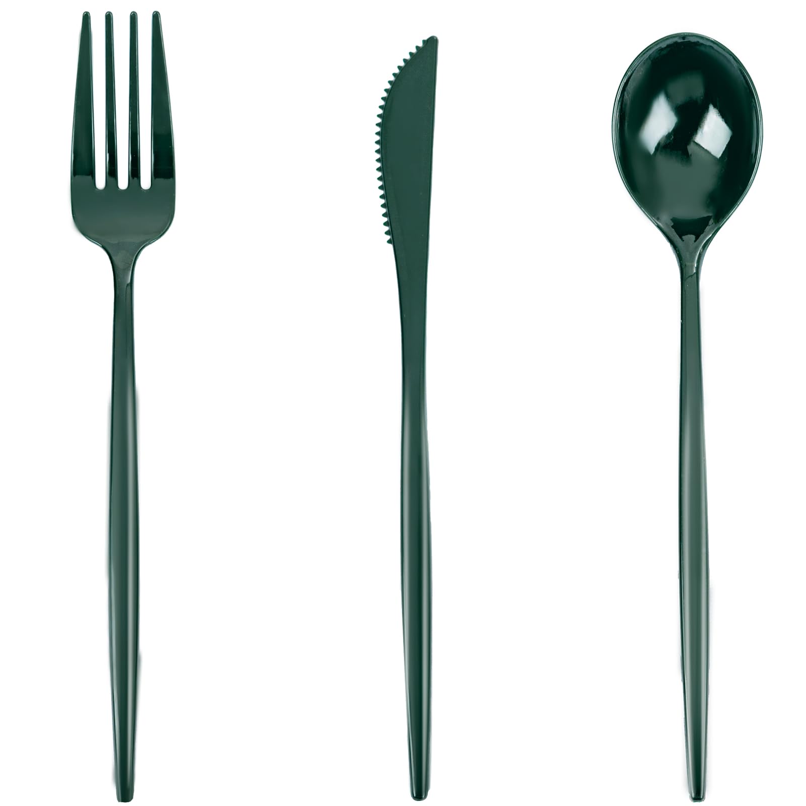 Amazon.com | PULOTE 150PCS Green Plastic Silverware - Plastic Cutlery ...