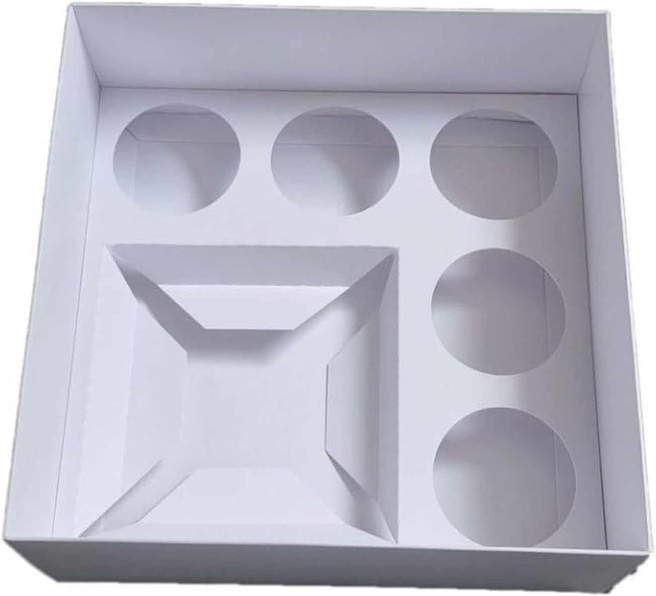 Clear Lid Fondue 3 Section Dipping box - Section box/Treat box/Cake box ...