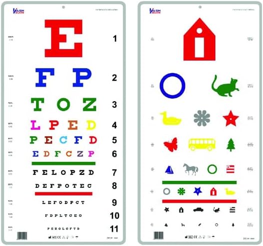Amazon.com: Eye Chart, Upgraded Snellen Eye Chart for Eye Exams 10 Feet ...
