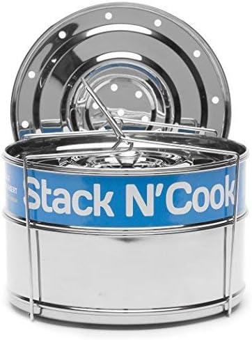 Amazon.com: Stackable Steamer Insert Pans - 6 Qt Pressure Cooker ...
