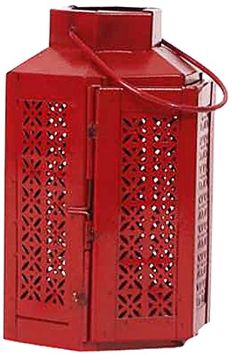Buy The Home Label Iron Jaali Lantern - (Red) Online at Low Prices in ...