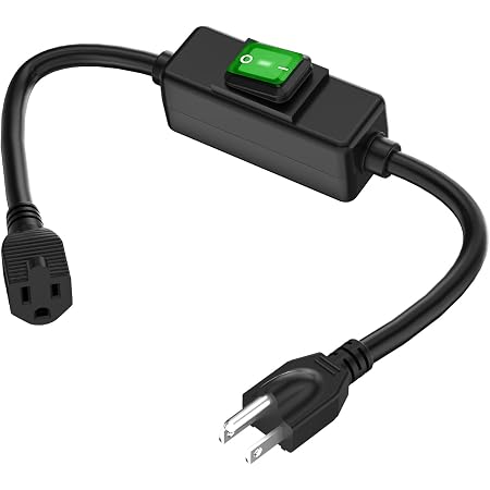 Amazon.com: 3-Prong Outdoor Waterproof Extension Switch Cord, in-Line ...
