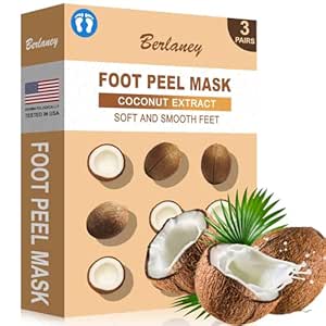 Amazon.com: Berlaney Coconut Foot Peeling Mask, 3 Pairs of Skin Exfoliating Foot Masks for Dry ...