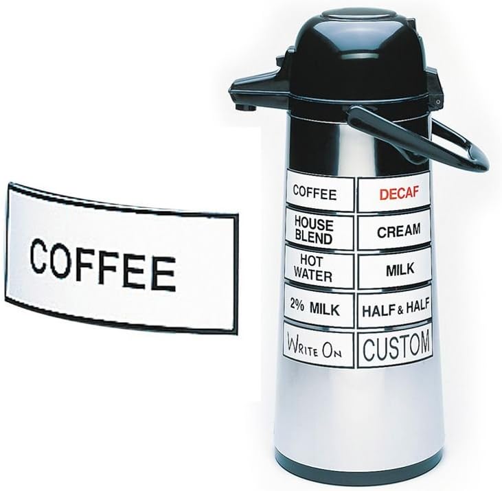 Amazon.com | Cal-Mil 3" x 1-1/2" "COFFEE" Magnetic Airpot Sign: Carafes ...