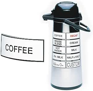 Amazon.com | Cal-Mil 3" x 1-1/2" "COFFEE" Magnetic Airpot Sign: Carafes ...