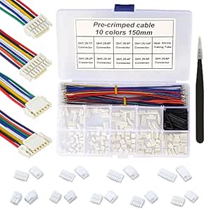 Keszoox GH 1.25mm Connector Kit and Premium Pre-Crimped Cables， for Pixhawk Flight Controller ...