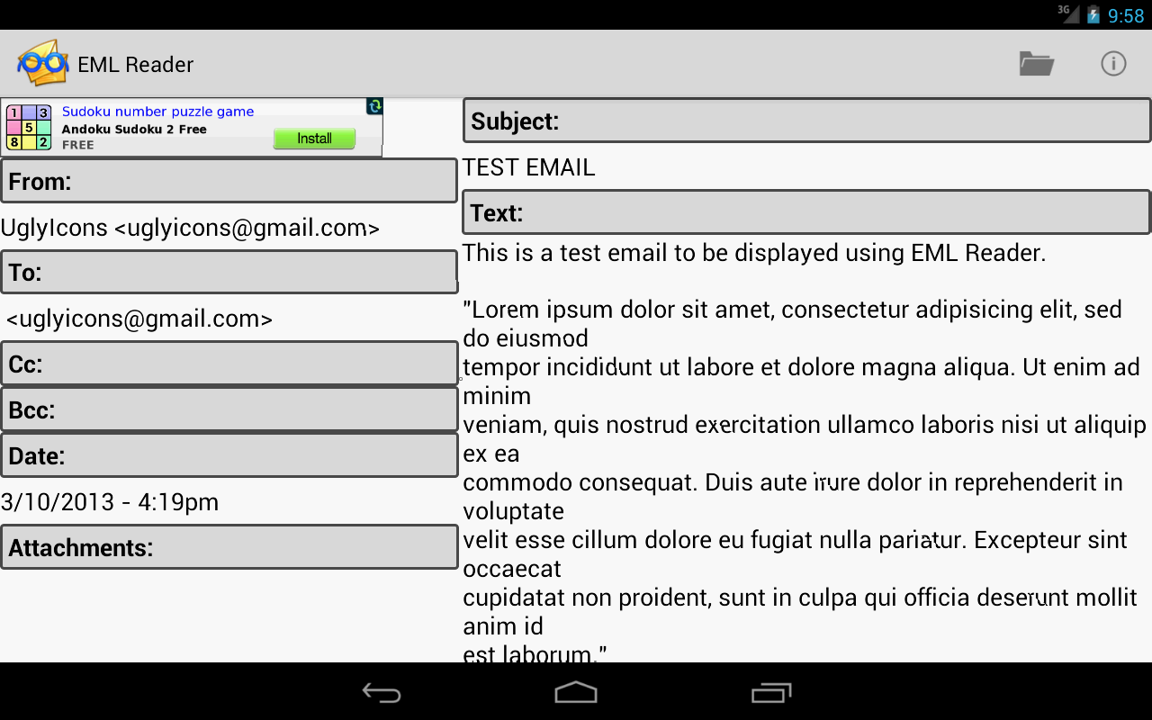 EML Reader - App on Amazon Appstore