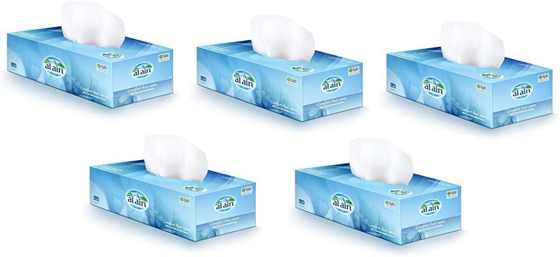 Al Ain Facial Tissues 2ply 5 x 150 Sheets : Amazon.ae: Health