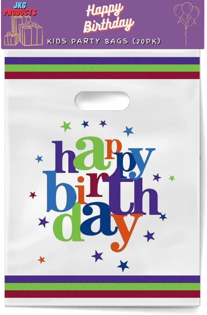 JKG® 20 Pack KIDS PARTY BAGS - Children's Birthday Party Bags ...