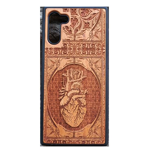 Amazon.com: Human Anatomical Heart Laser Engraved Wood Phone Case with Double Laser Sessions for ...