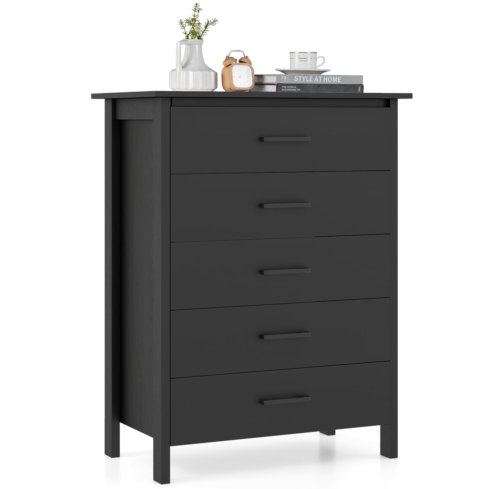 Amazon.com: Giantex 5-Drawer Dresser for Bedroom, 41.5" Storage Cabinet ...